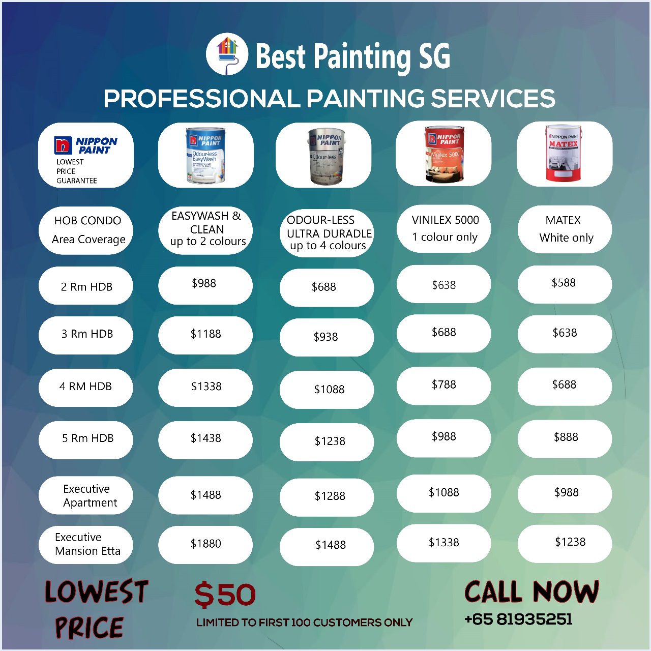 4 Room HDB Painting Cost in Singapore – Complete Guide 2025